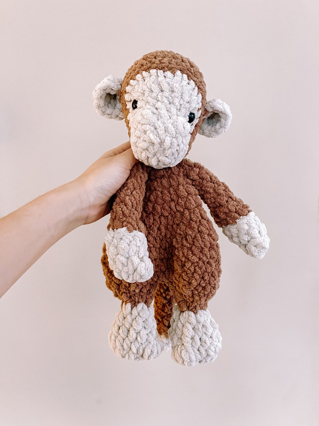 MADE TO ORDER Monkey Snuggler, Monkey Stuffie, Monkey Plushie, Plush ...