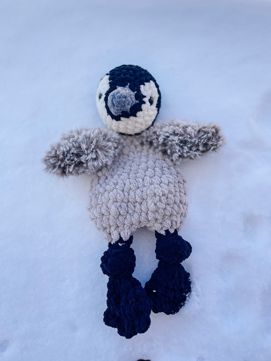 MADE TO ORDER Penguin Snuggler, Penguin Lovey, Penguin Plush, Crochet ...