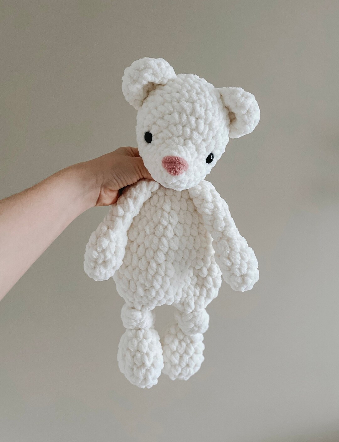 Made to Order | Bear Snuggler, Polar Bear Lovey, Bear Plush, Crochet ...