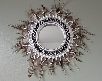 A Pink Feather Mirror - Etsy