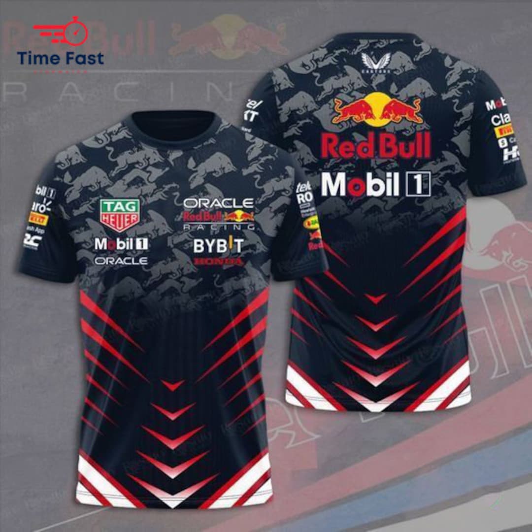 Logo Red Bull Mobil 1 3D for Racing Fans T-shirt Size S-5XL - Etsy