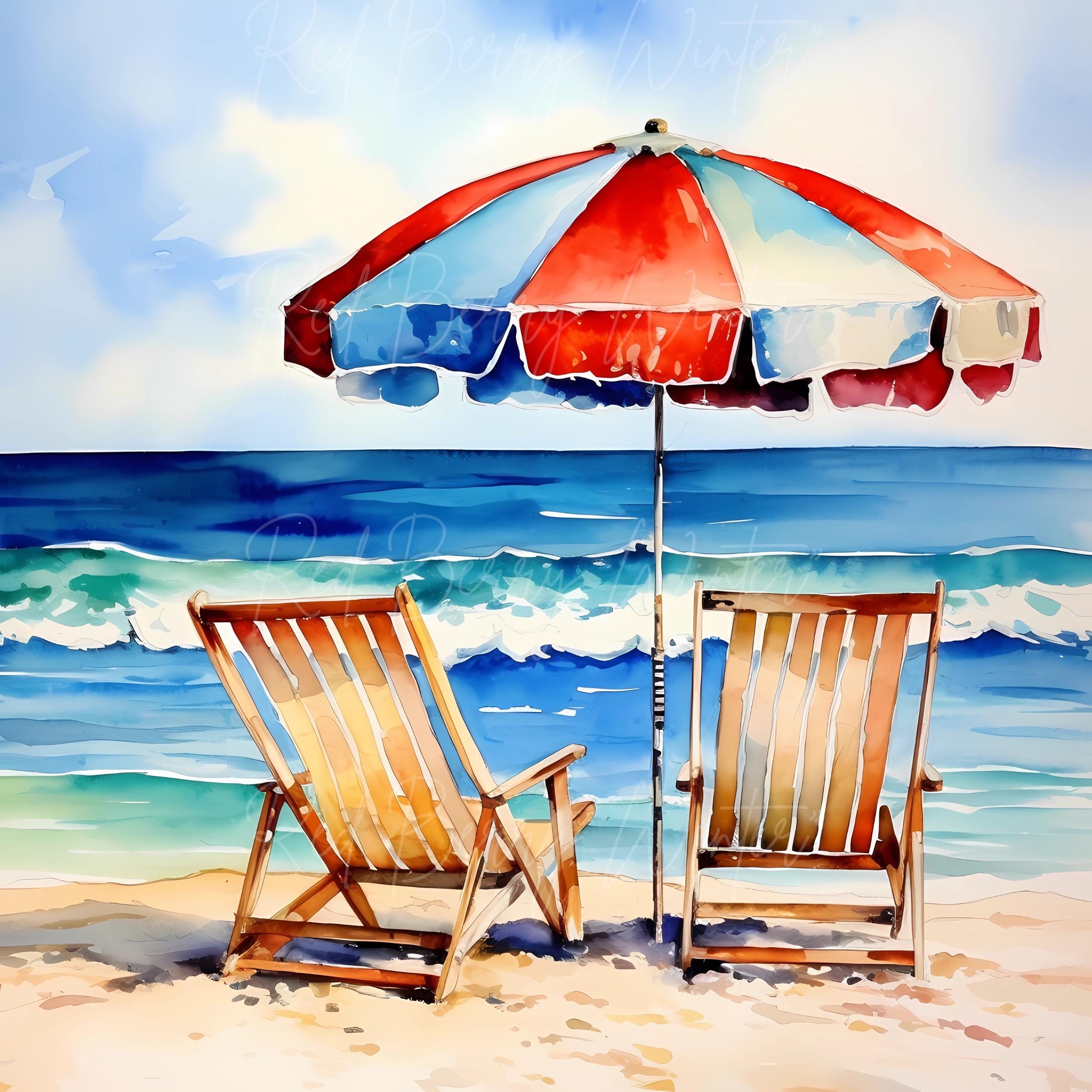 10 Beach Vibe Clipart Bundle, High Quality Jpeg Download, Coastal Wall ...