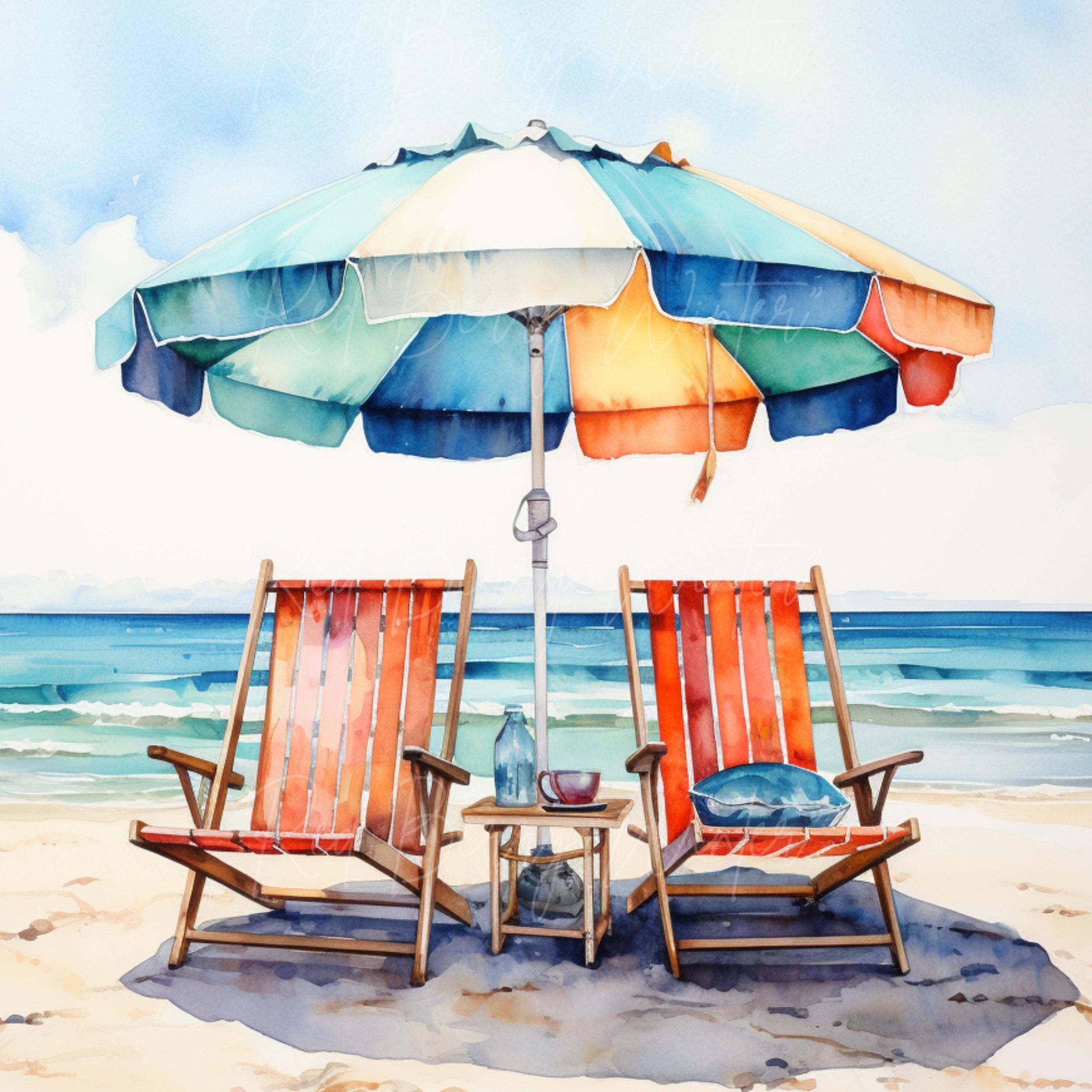 10 Beach Vibe Clipart Bundle, High Quality Jpeg Download, Coastal Wall ...