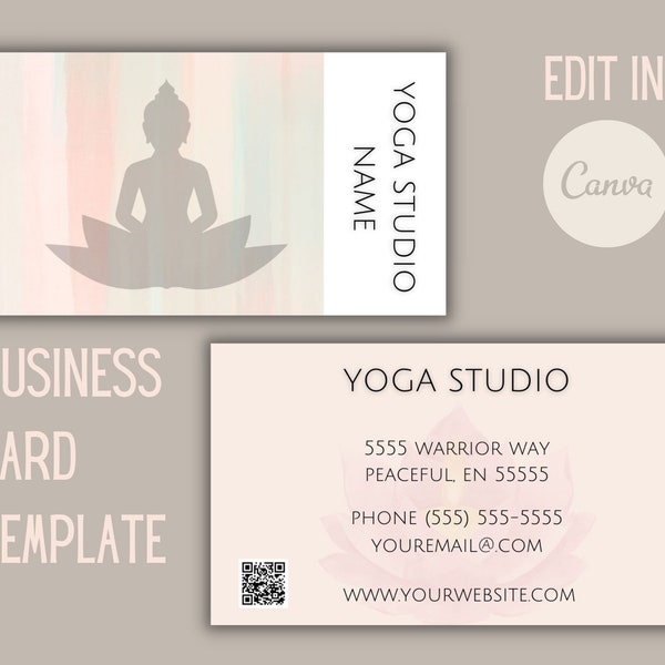 Lotus Business Card Template - Etsy