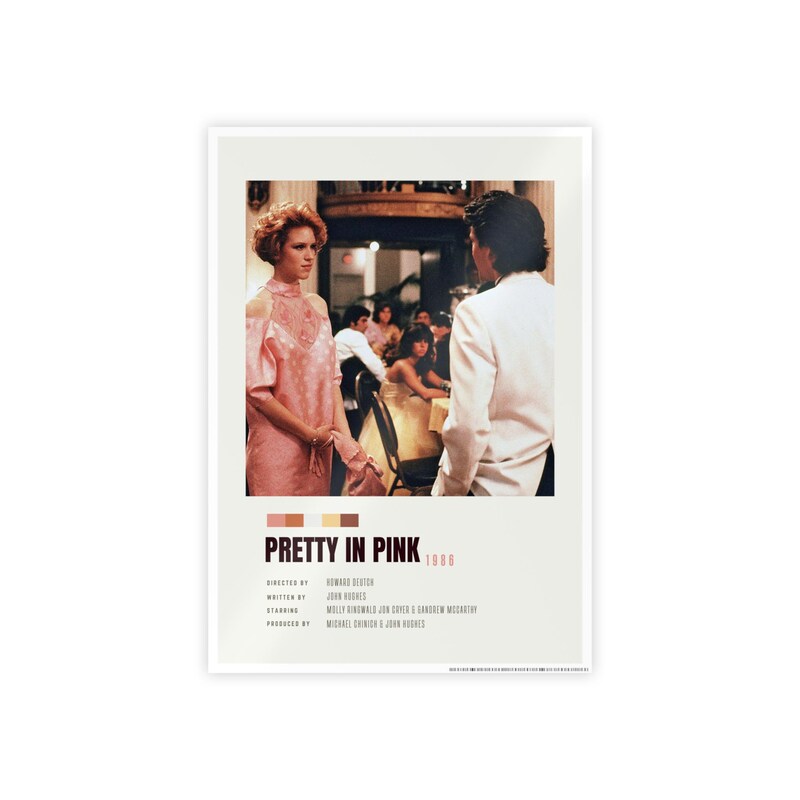 Minimalist Pretty in Pink Movie Poster - Etsy