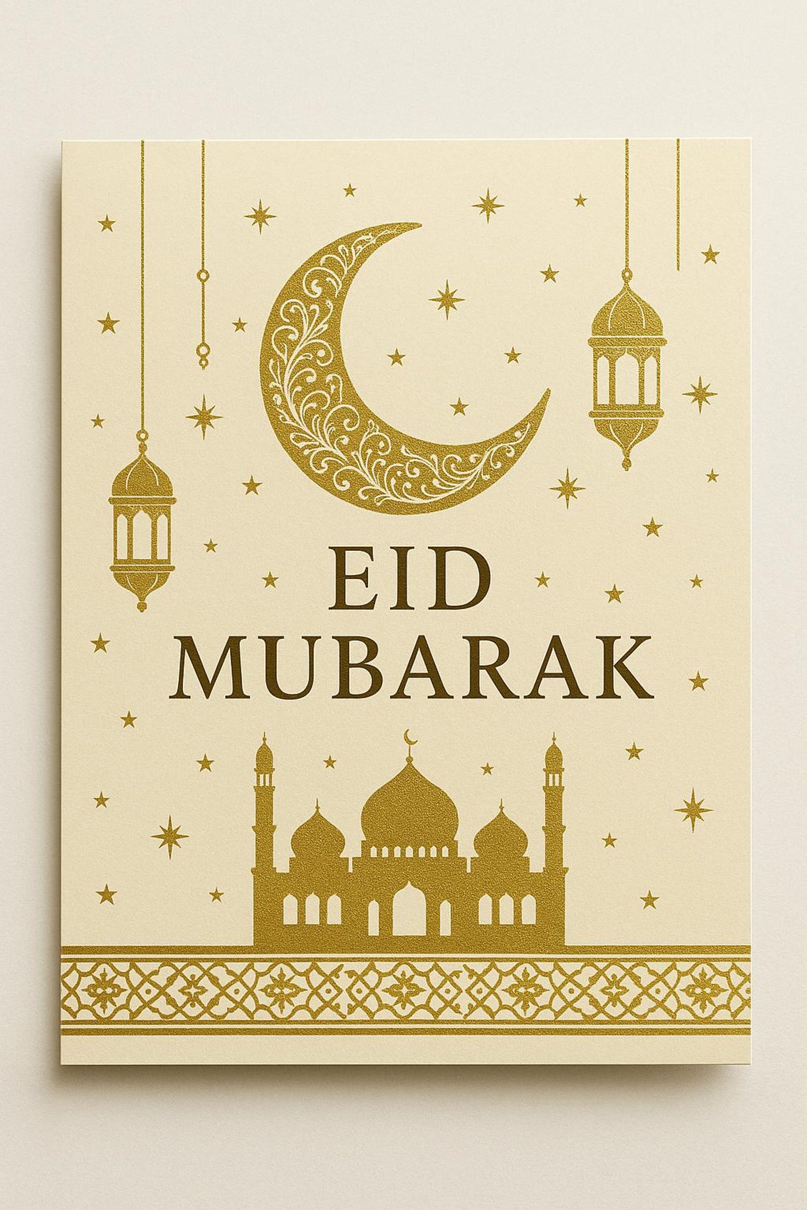 Elegant Eid-ul-azha Greeting Card Set – Eid Mubarak Islamic Festival ...