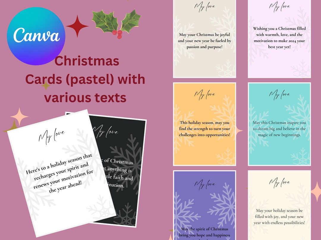 Editable Holiday Cards - 11 Unique Designs, Personalize Your Holiday ...