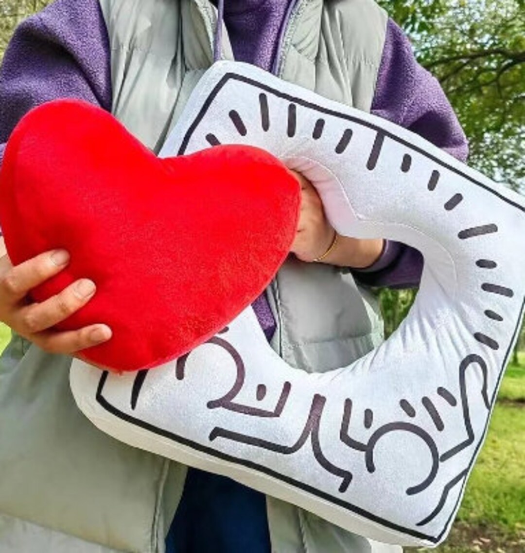 Keith Haring Style Pillow - Etsy