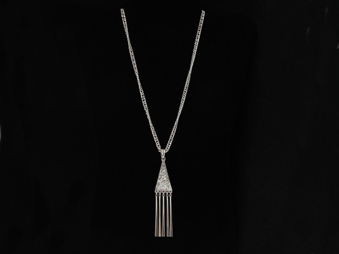 Celebrity Triangle Modernist Pendant Necklace - Etsy