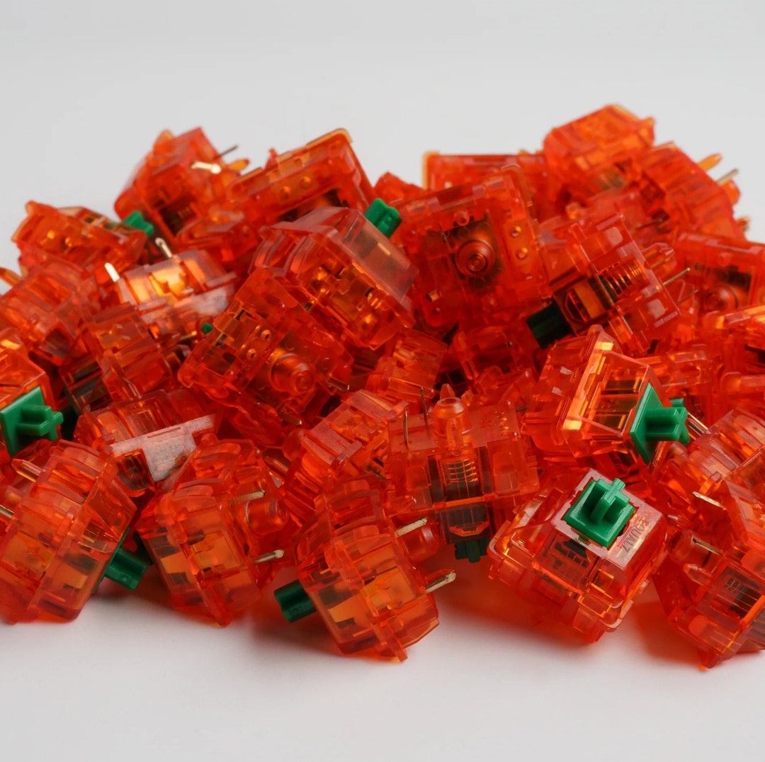 Premium Lubed and Filmed C3 EQUALZ Tangerine Linear 67g Switches (10 ...