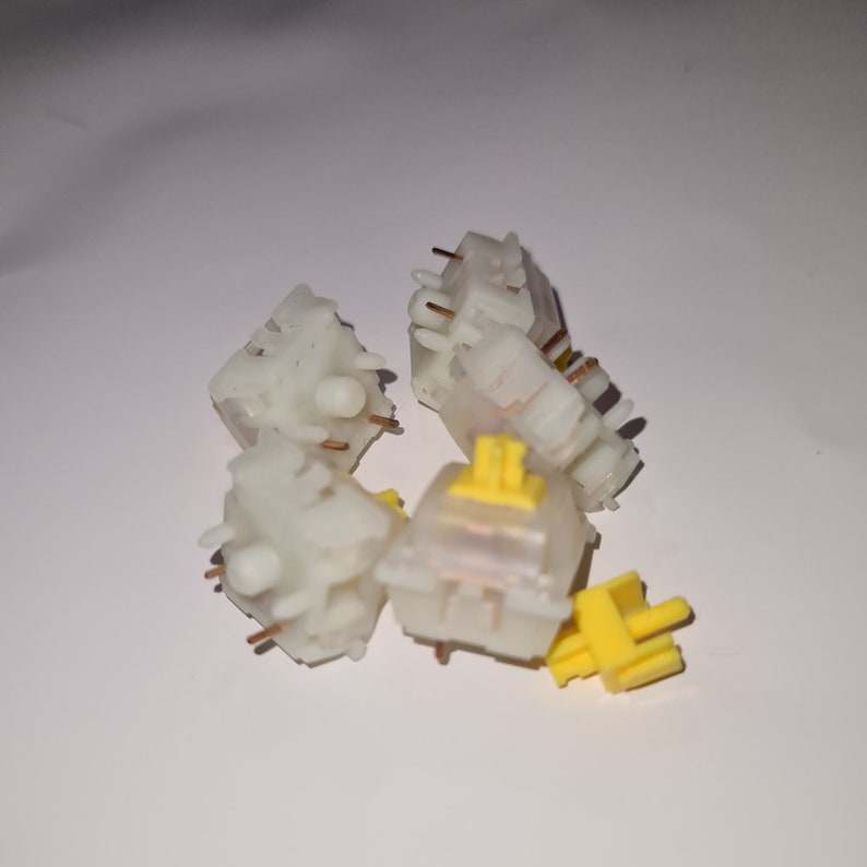 Lubed & Filmed Gateron Milky Yellow Linear Keyboard Switch 10 Pack - Etsy