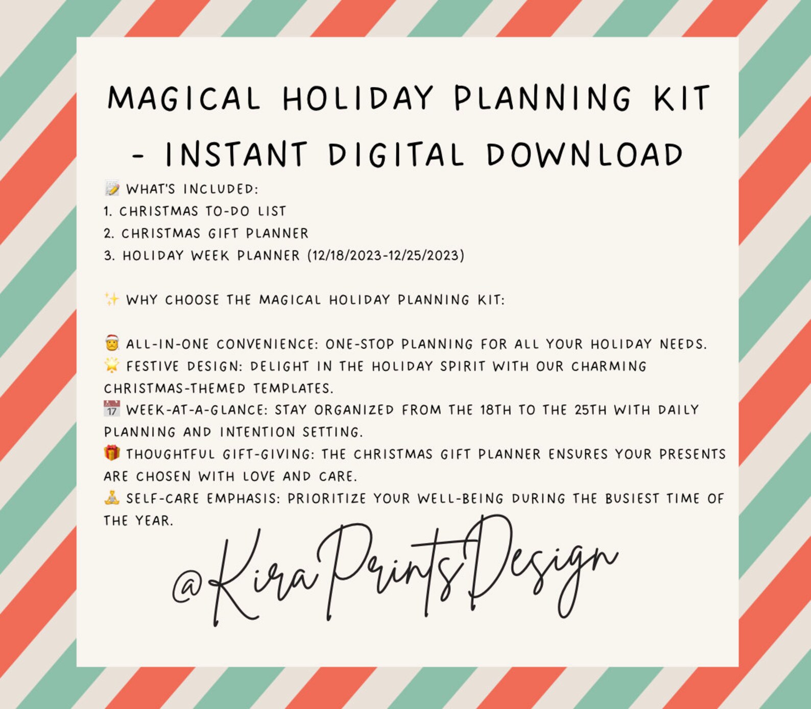 Magical Holiday Planning Kit Instant Digital Download - Etsy