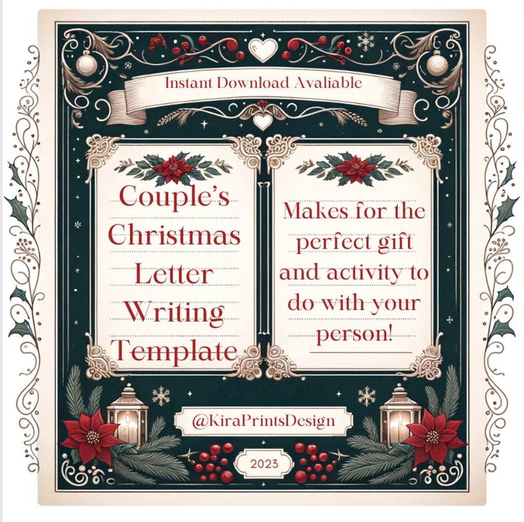 A Couples Christmas Letter Exchange Kit - Etsy