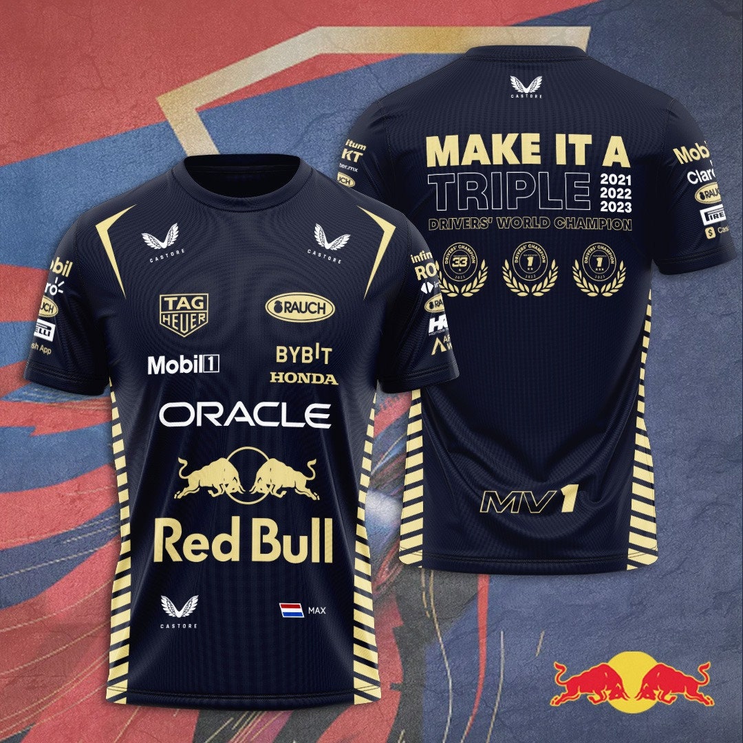 Red Bull Racing F1 3D Shirt Red Bull 3D All Over Print Shirt, Custom ...