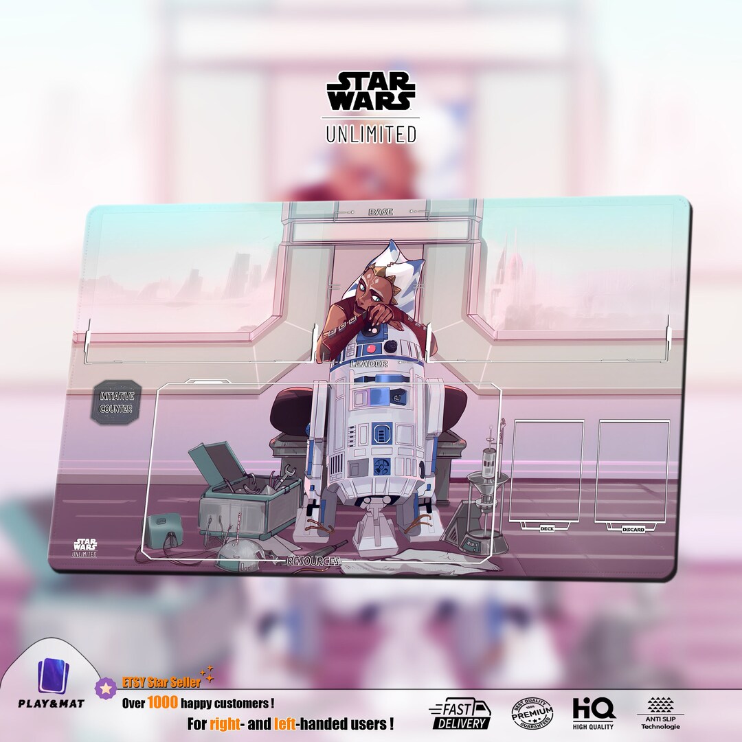 Ahsoka X R2D2 | Playmat TCG for SW Unlimited | 24*14po (600*350mm) | 30 ...