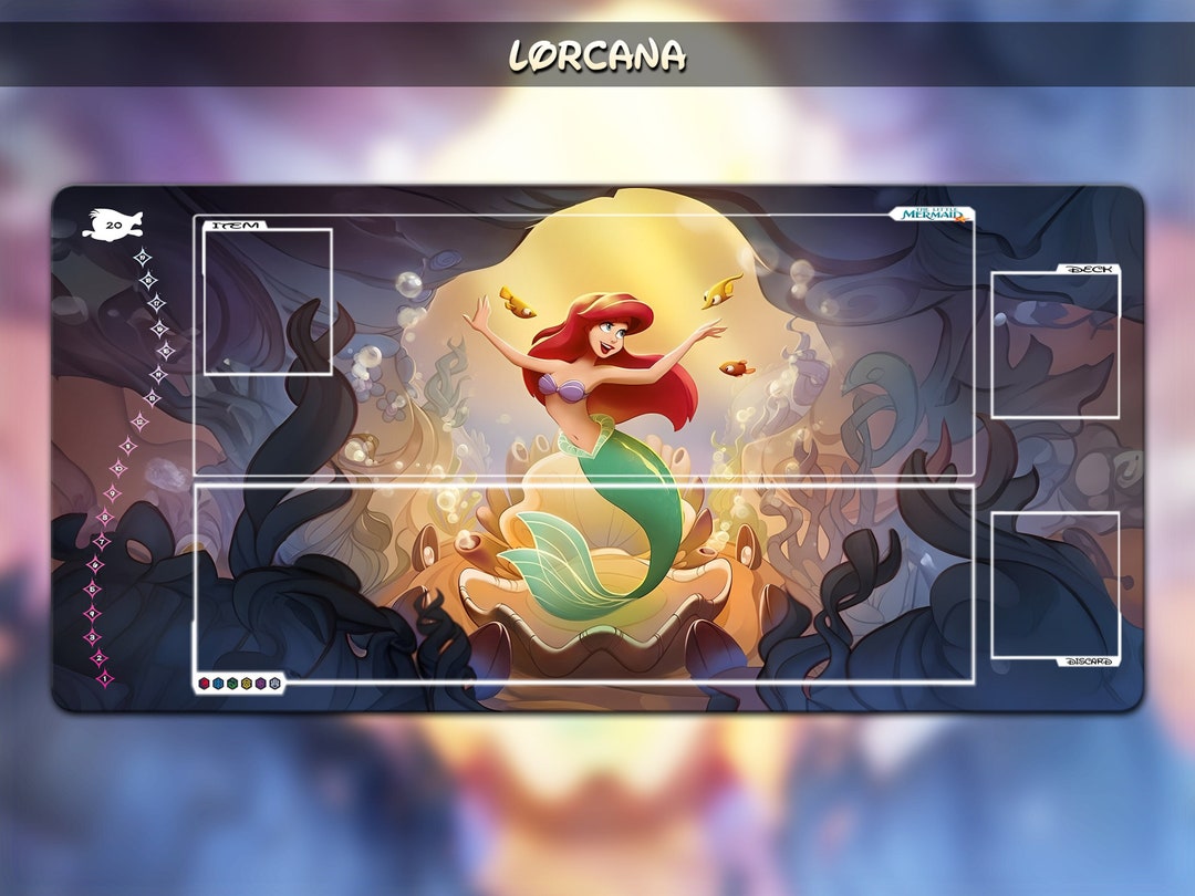 Ariel the Little Mermaid Playmat TCG for Lorcana - Etsy