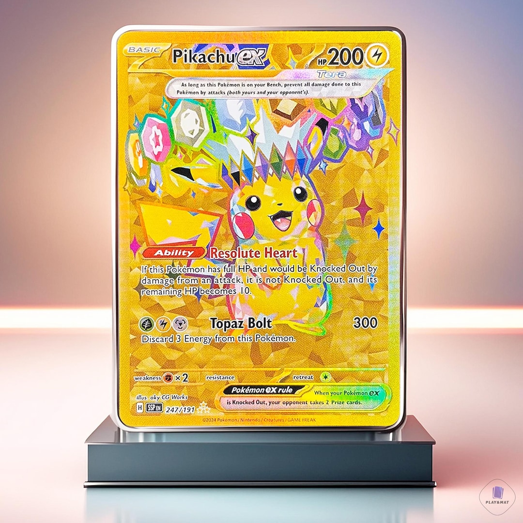 Pikachu Ex 248/091 Proxy Card – Surging Sparks – Illustration Rare (V4 ...