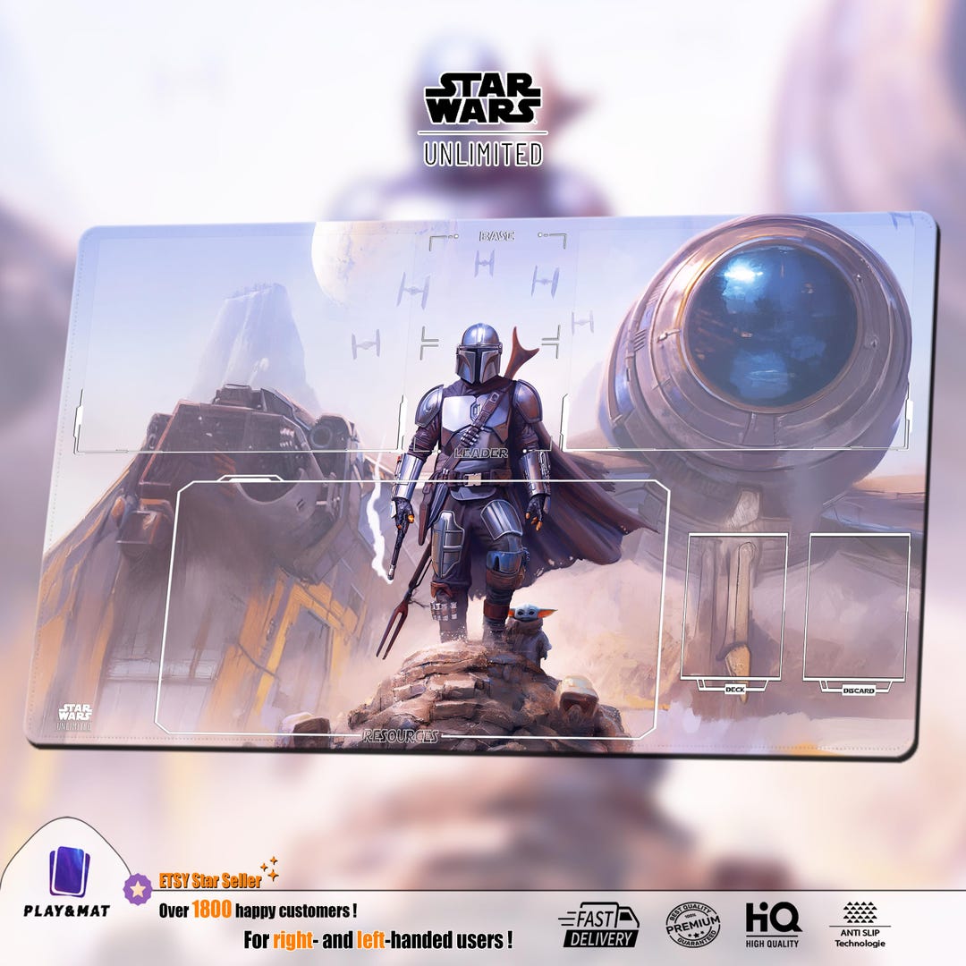 The Mandalorian | Playmat TCG for SW Unlimited | 24*14inches (60*35cm ...
