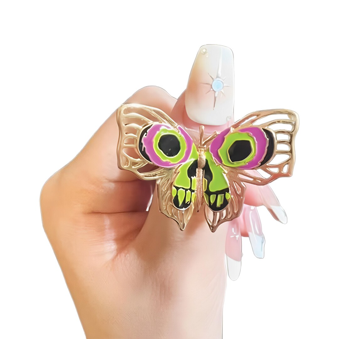 Charming Mechanical Butterfly Ring for Arcane LOL & Jinx Fans ...