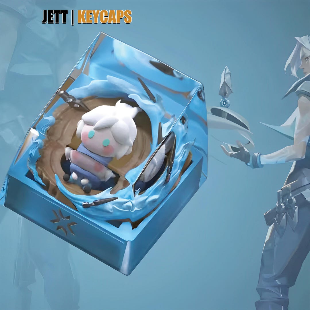 JETT VALORANT - Handcrafted Resin Keycaps | Custom Artisan Keycap for ...