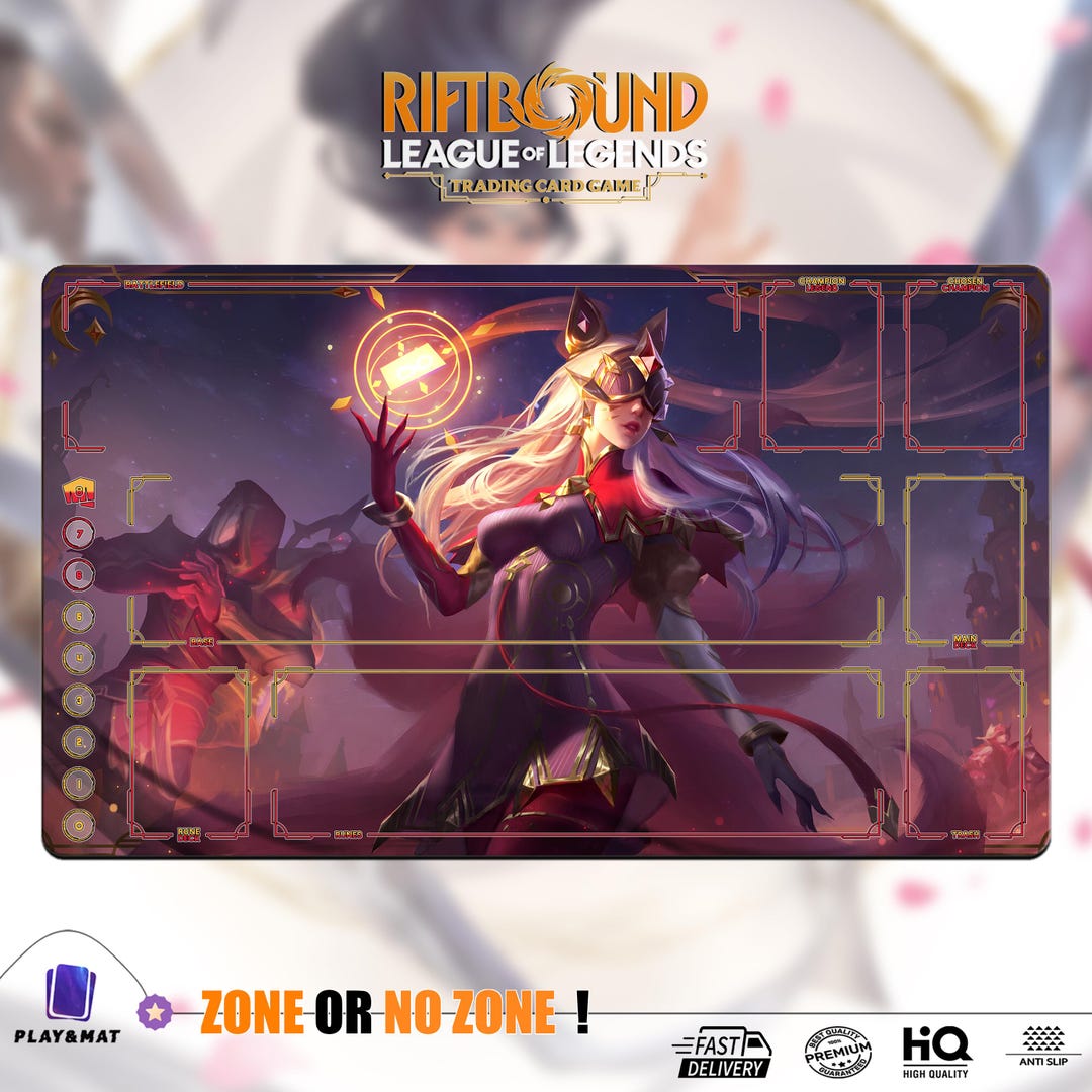 AHRI Arcane Playmat - RIFTBOUND TCG League of Legends | 24x14inches ...