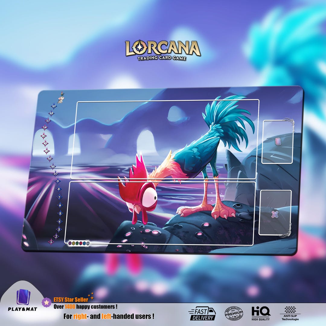 Hei Hei Playmat for Disney Lorcana – Custom TCG Mat | Moana's Rooster ...