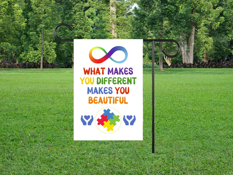 Autism Awareness, Autism Acceptance Garden Flag, Colorful Lawn Sign ...