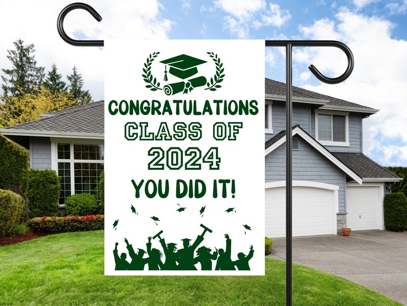 Graduation Flag, Customized Grad Banner, Proud of Our Graduate Yard ...