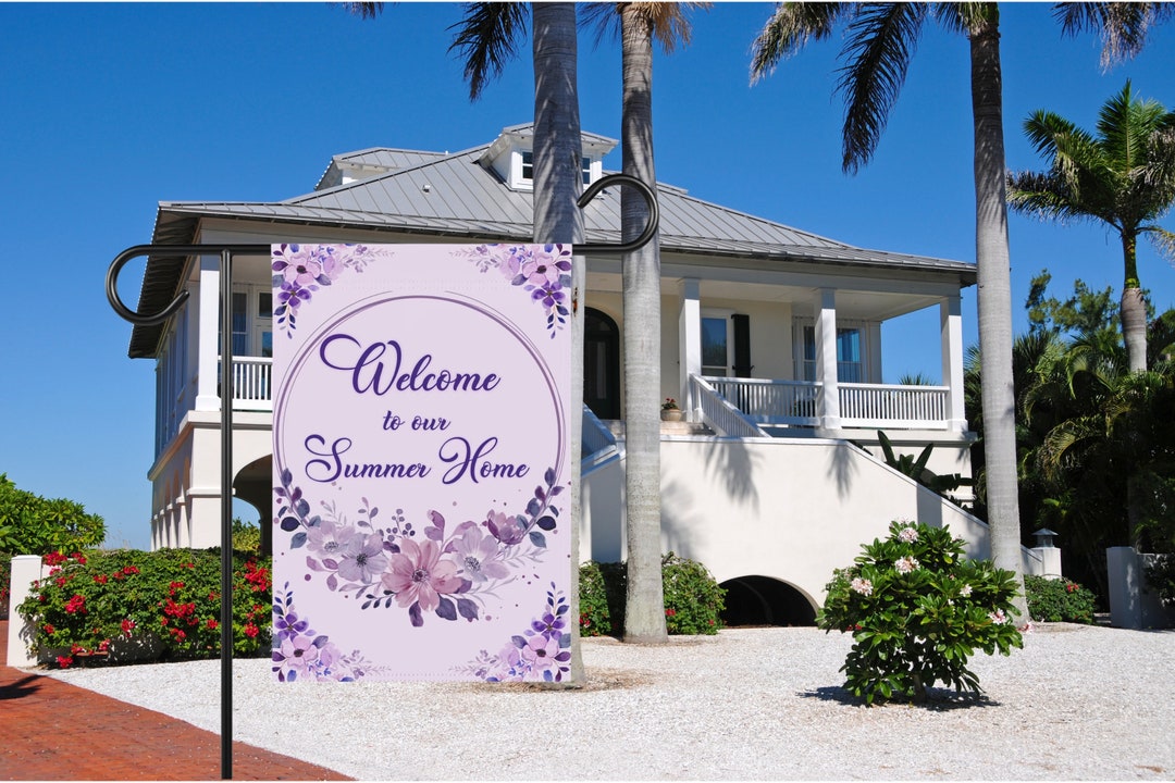 Welcome Sign, Summer Home, Garden Banner, Welcome to Our Summer Home ...