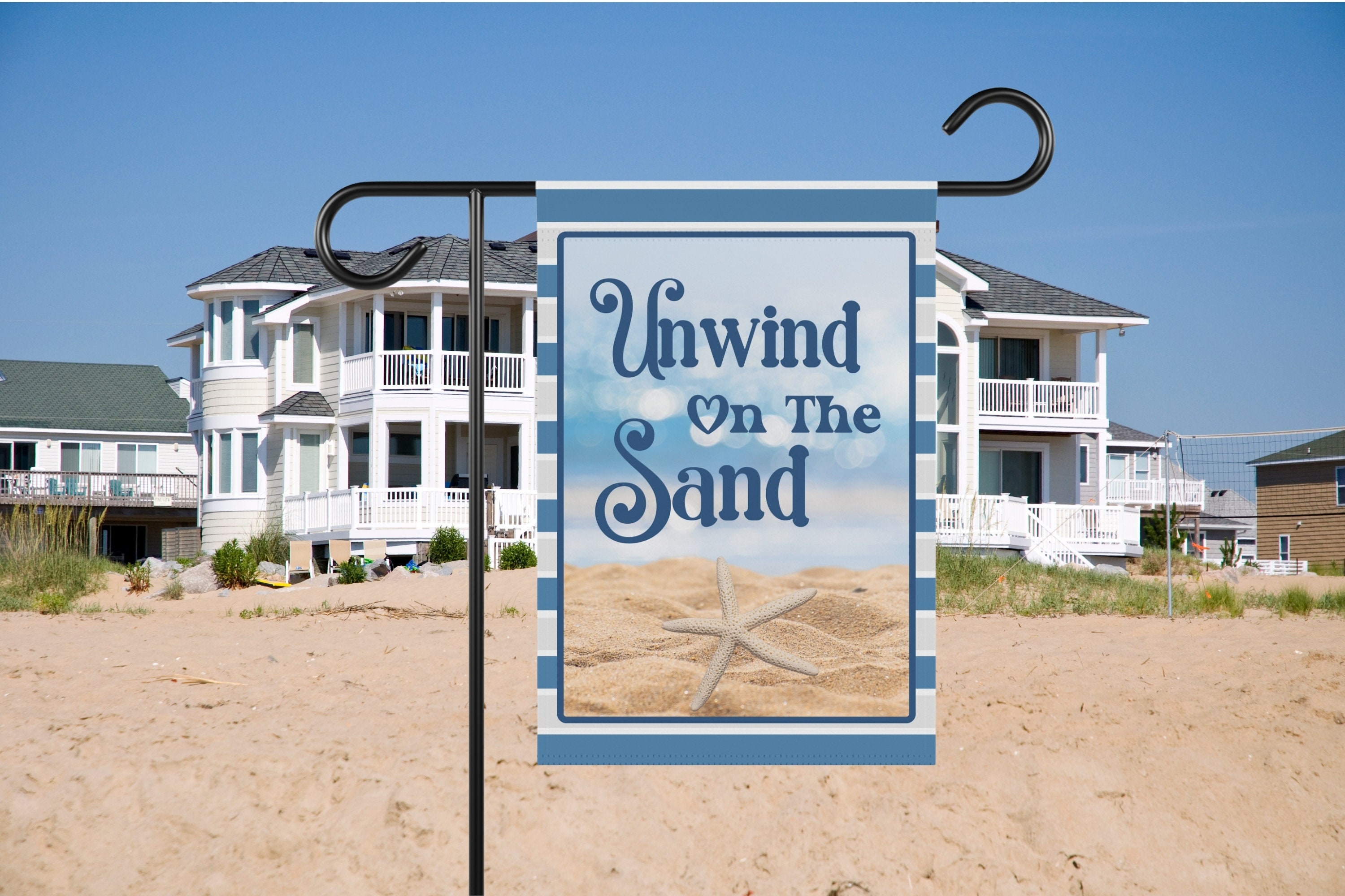 Summer Garden Flag, Beach Lover Flag, Lawn Sign, Yard Flag, Unwind on ...