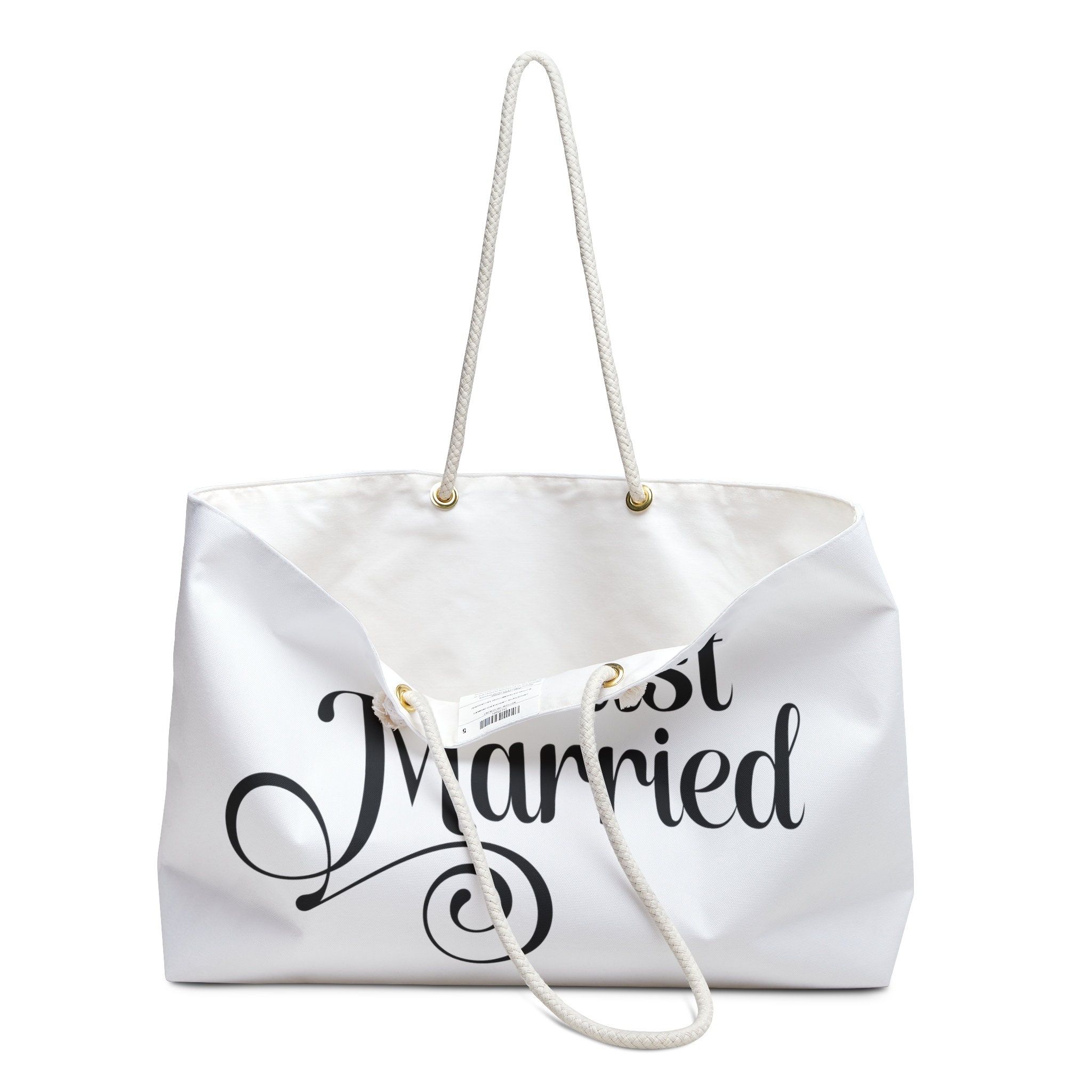 Just Married Weekender Bag: Bride Honeymoon Tote - Etsy
