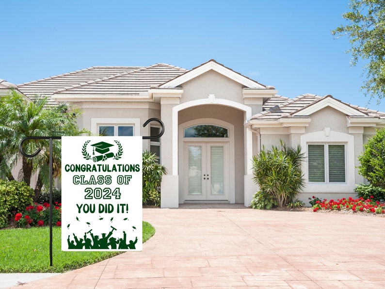 Graduation Flag, Customized Grad Banner, Proud of Our Graduate Yard ...
