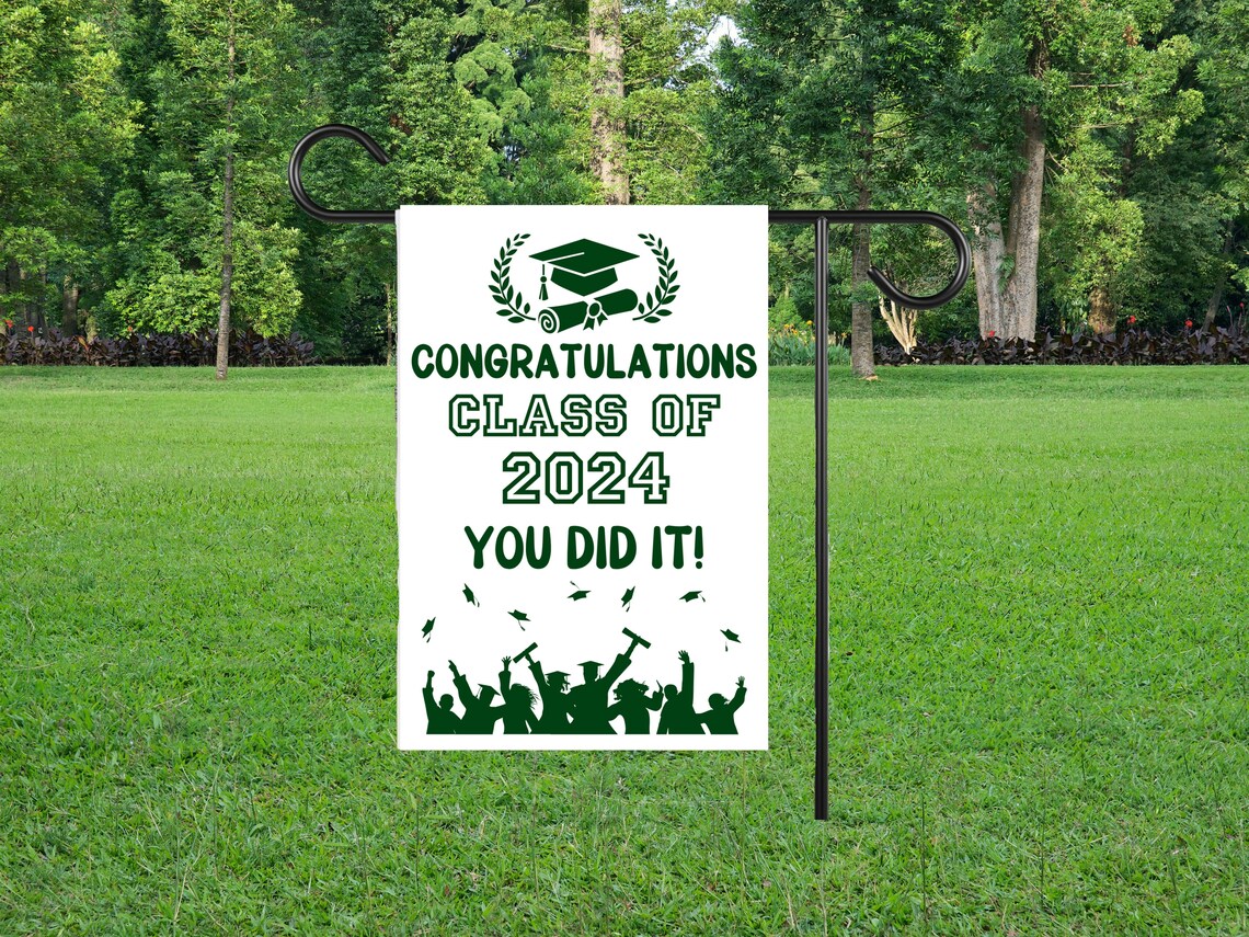 Graduation Flag, Customized Grad Banner, Proud of Our Graduate Yard ...