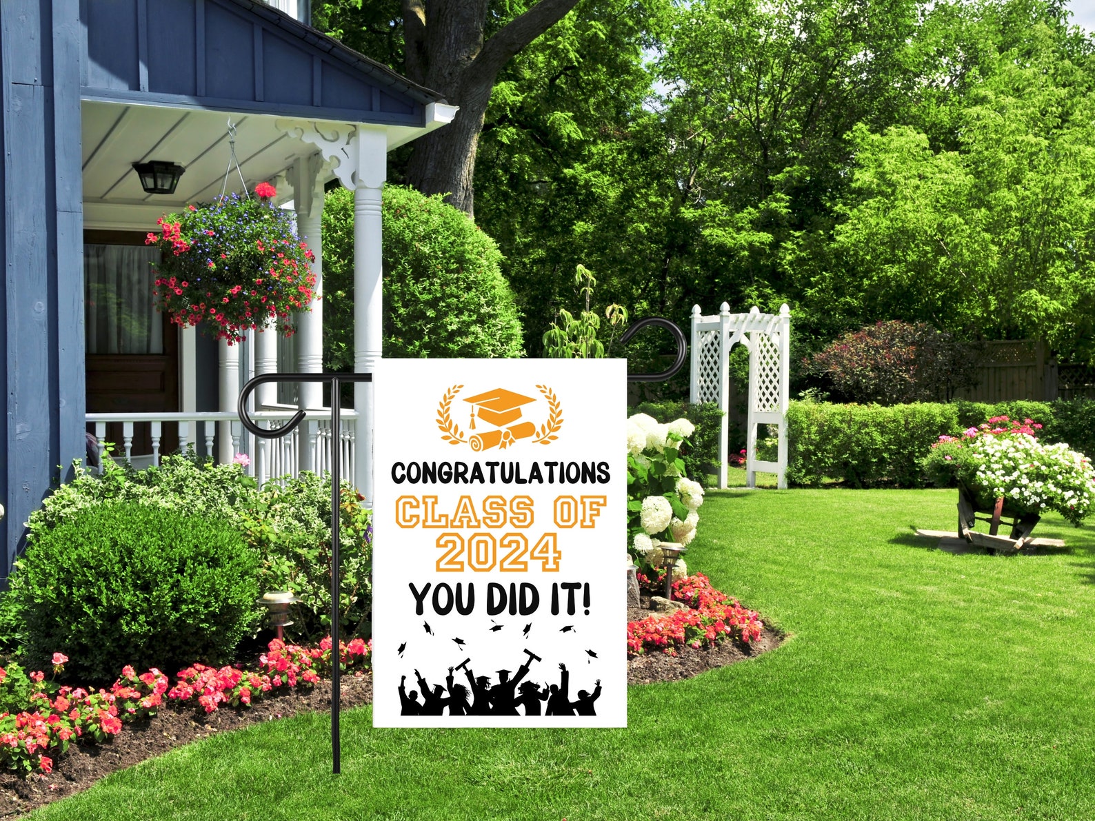 Graduation Flag, Customized Grad Banner, Proud of Our Graduate Yard ...