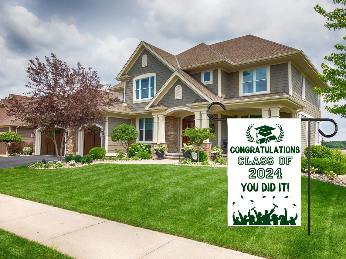 Graduation Flag, Customized Grad Banner, Proud of Our Graduate Yard ...