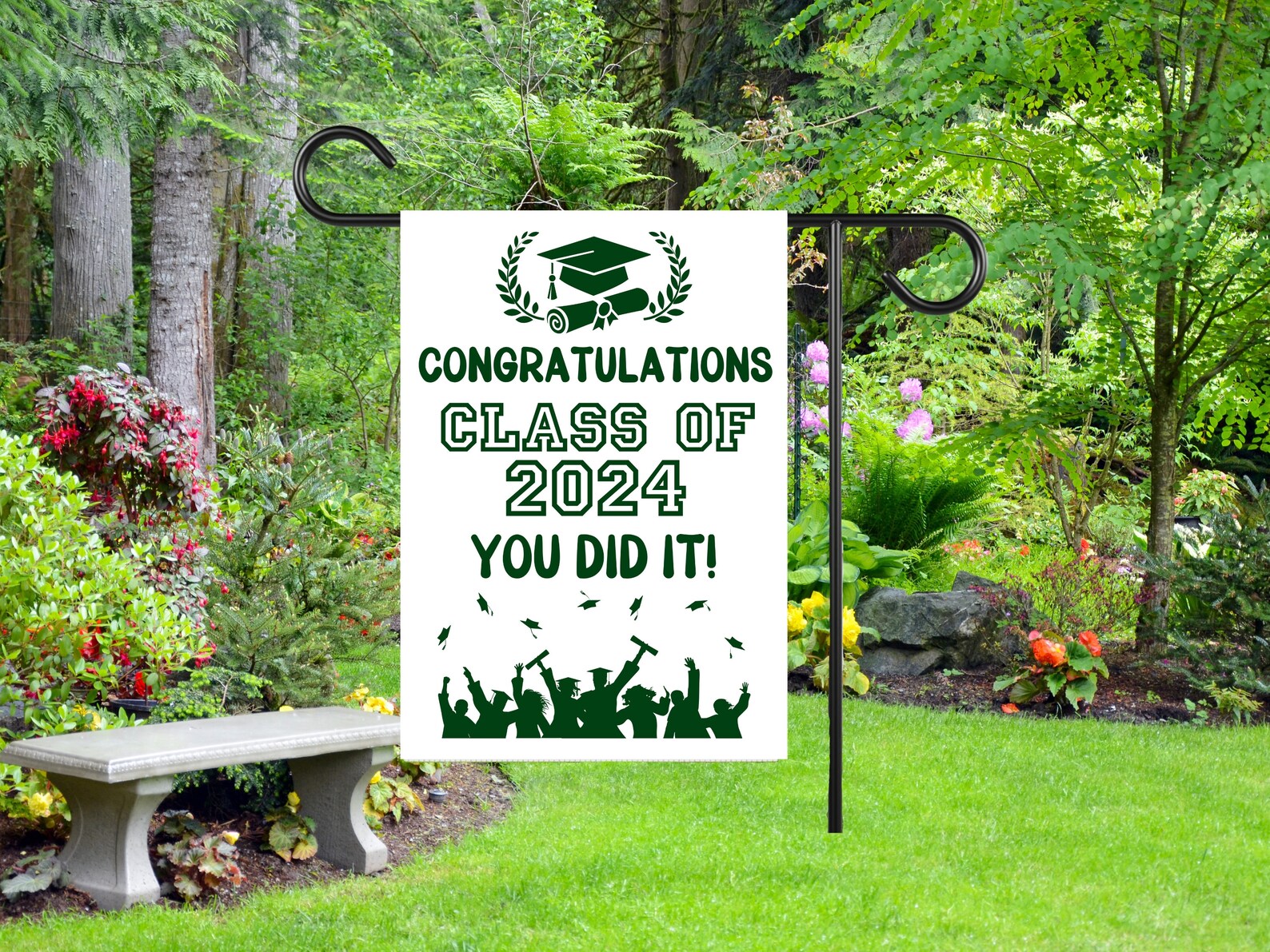 Graduation Flag, Customized Grad Banner, Proud of Our Graduate Yard ...