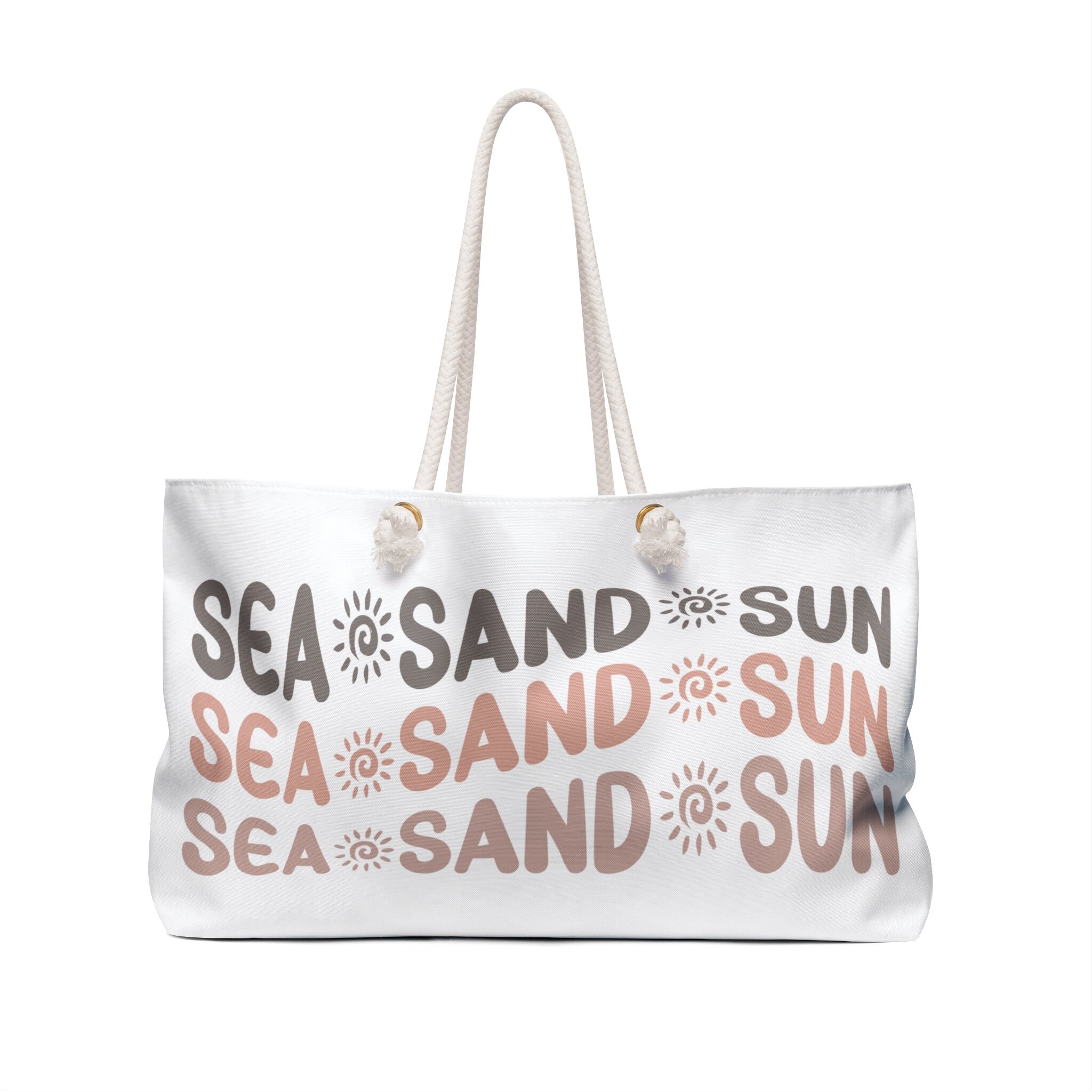 Beach Weekender Bag, Sea Sand Sun Beach Bag, Overnight Tote, - Etsy