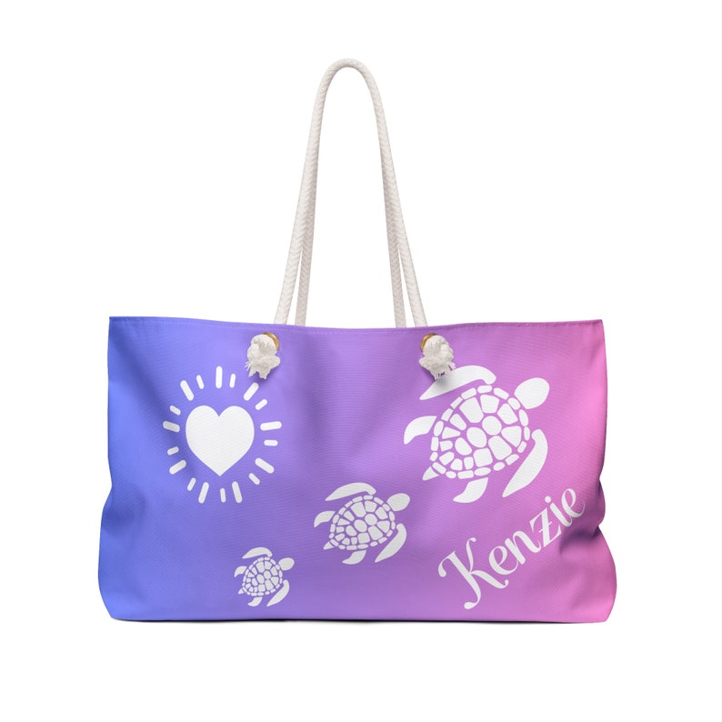 Custom Weekender Bag, Personalized Beach Bag, Girl Gift, Summer Beach ...