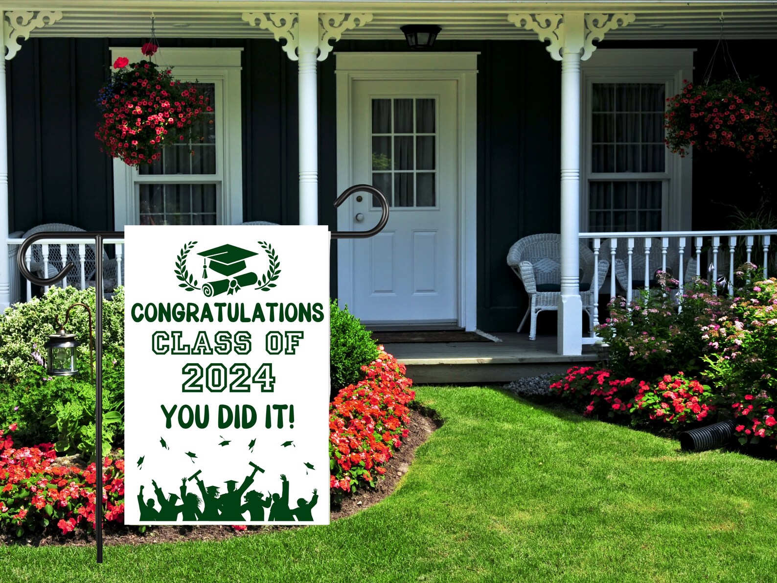 Graduation Flag, Customized Grad Banner, Proud of Our Graduate Yard ...