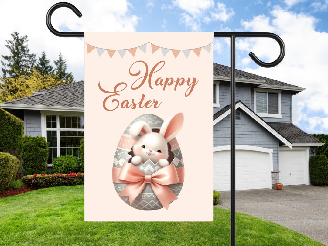 Easter Flag, Garden & House Banner Gift, Happy Easter Yard Flag ...