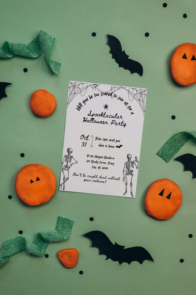 Editable Halloween Party Invitation Printable/e-invite - Etsy