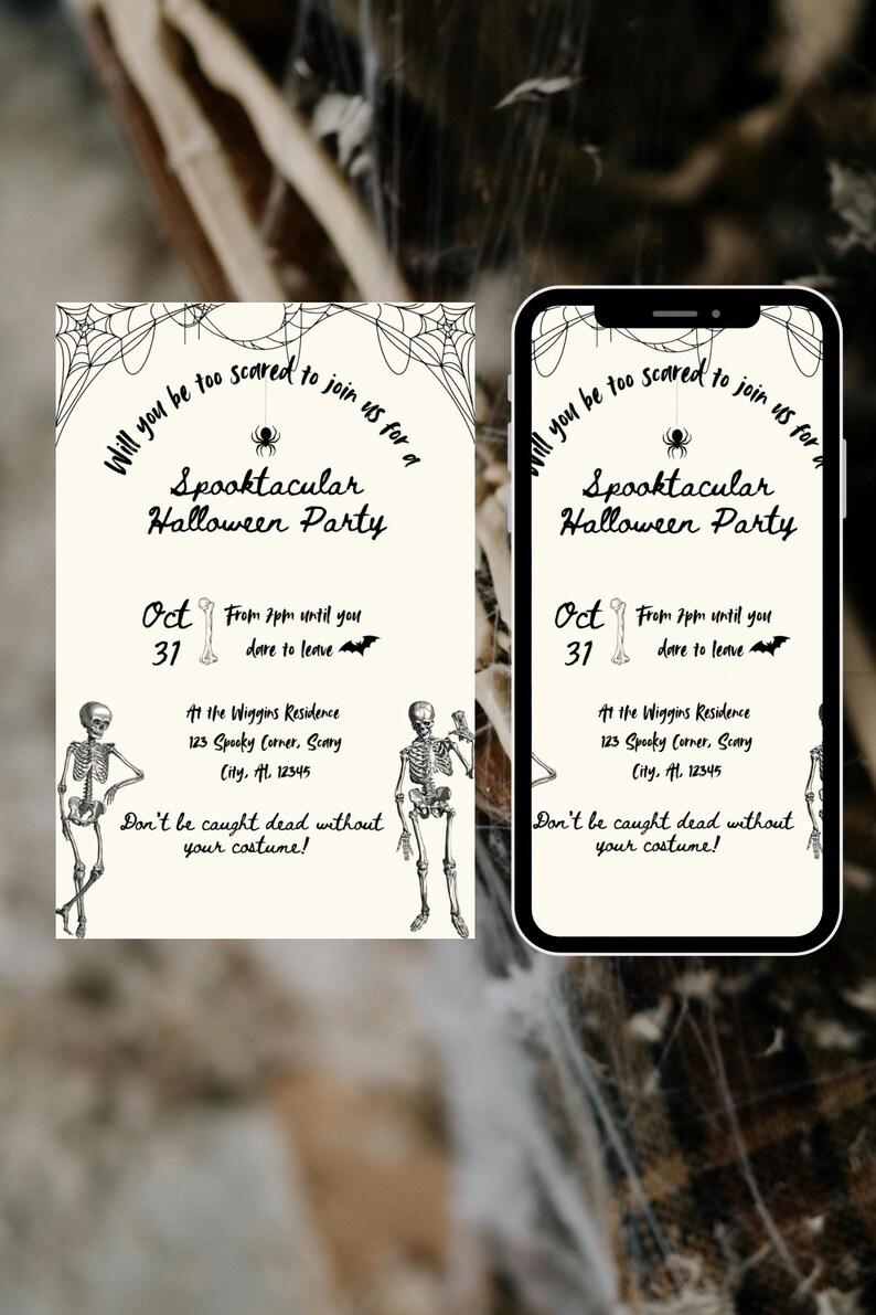 Editable Halloween Party Invitation Printable/e-invite - Etsy
