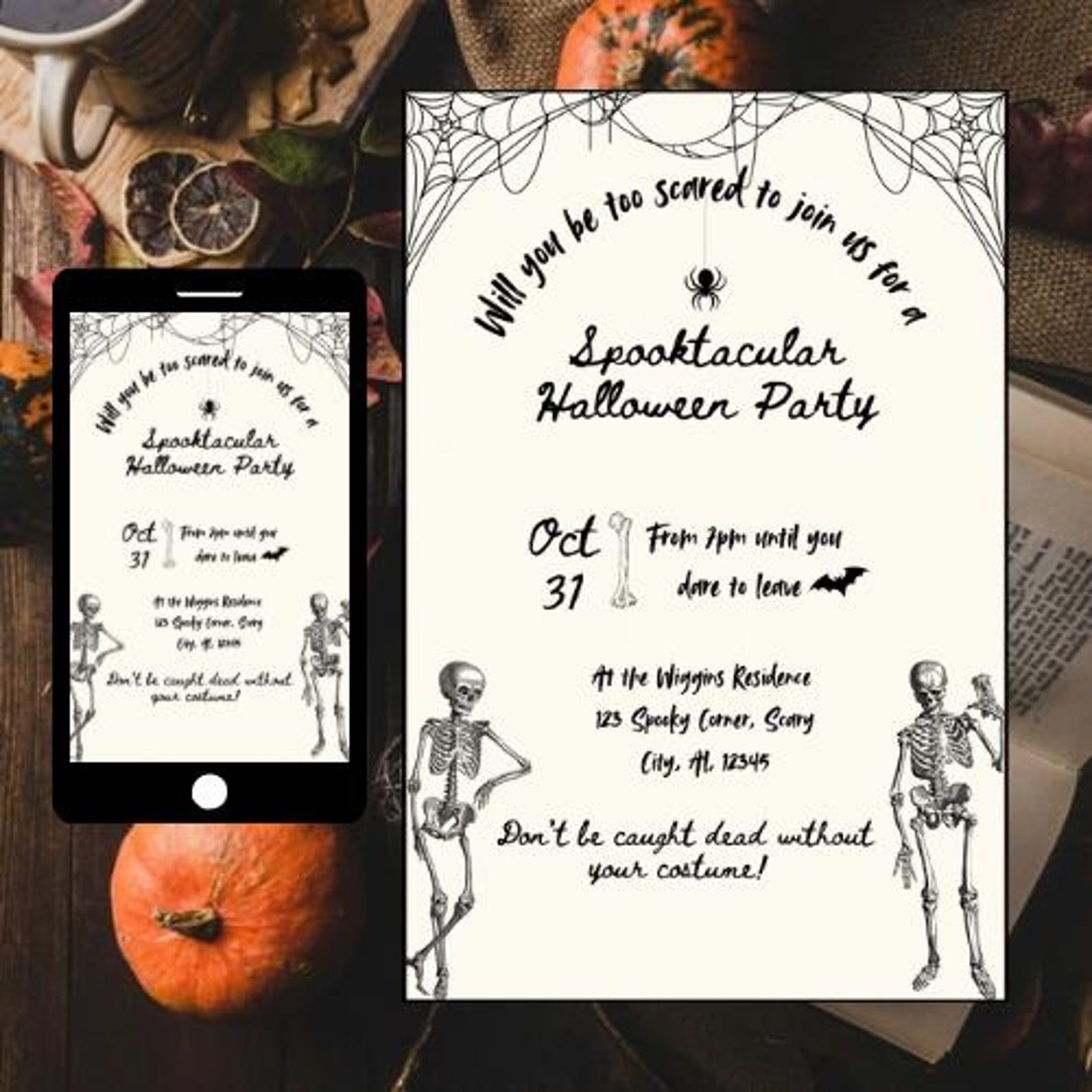 Editable Halloween Party Invitation Printable/e-invite - Etsy
