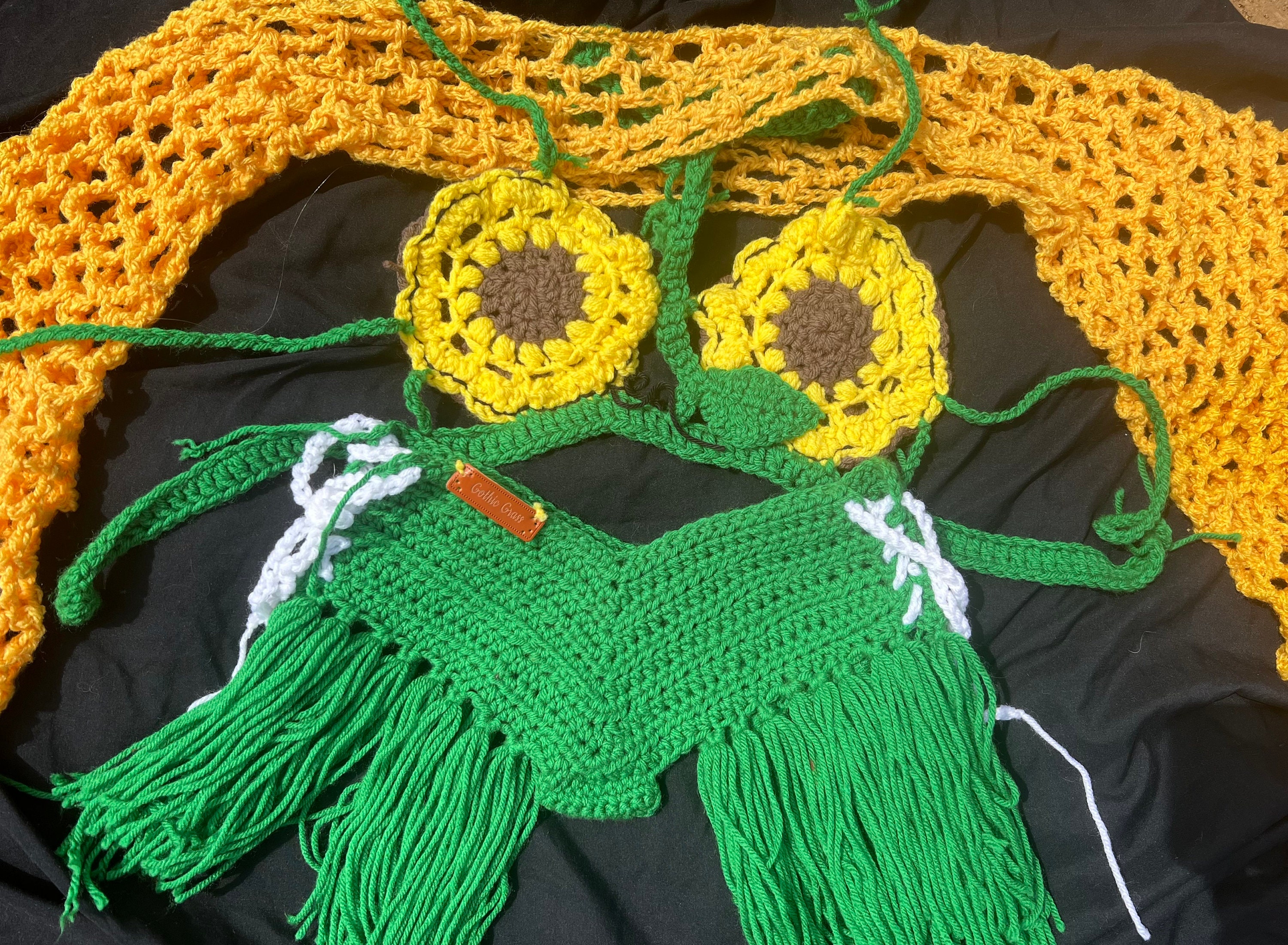 Sunflower Crochet Rave Fit - Etsy