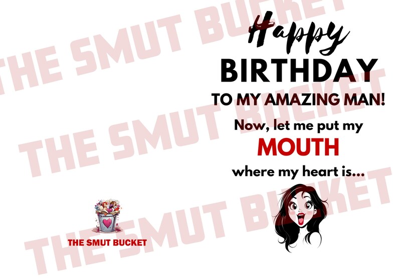 Dirty Birthday Card for Him - Let Me Use My Mouth, Rude Inappropriate ...