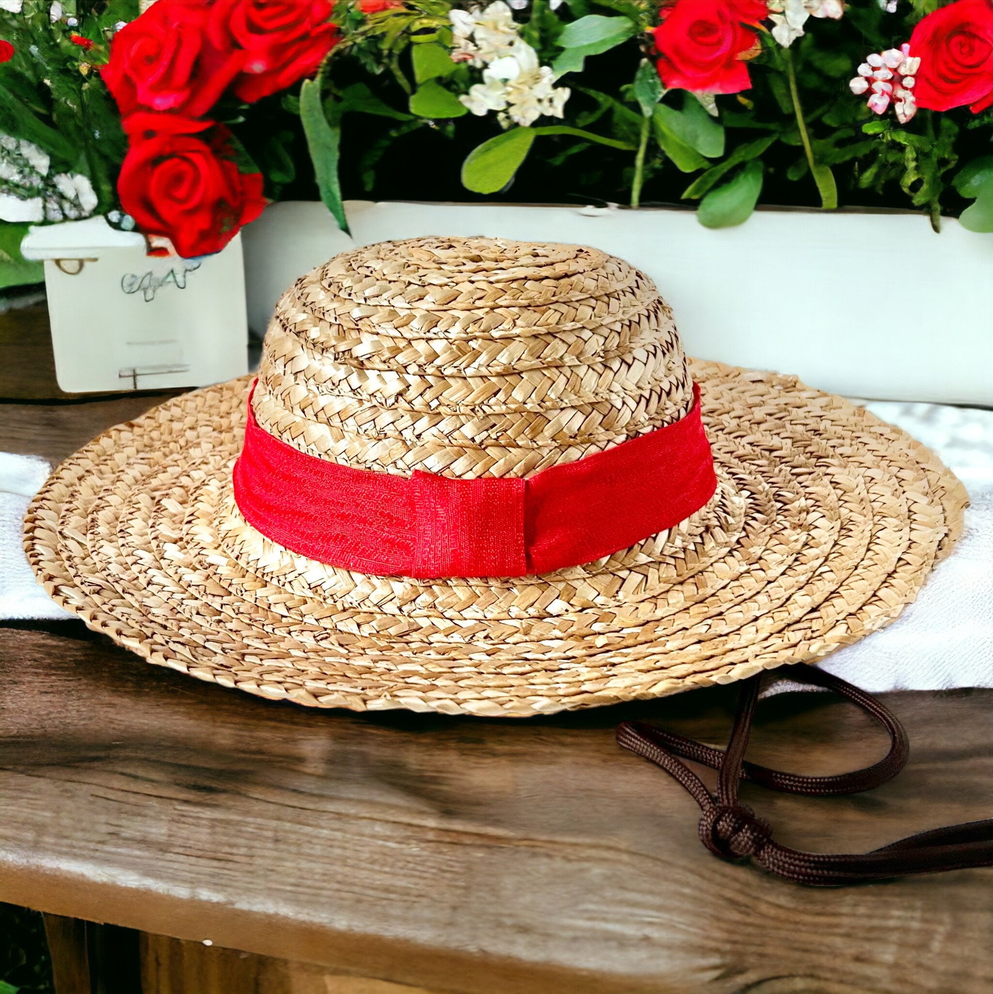 Monkey D Luffy Straw Hat One Piece Straw Hat Luffy Cosplay Hat - Etsy