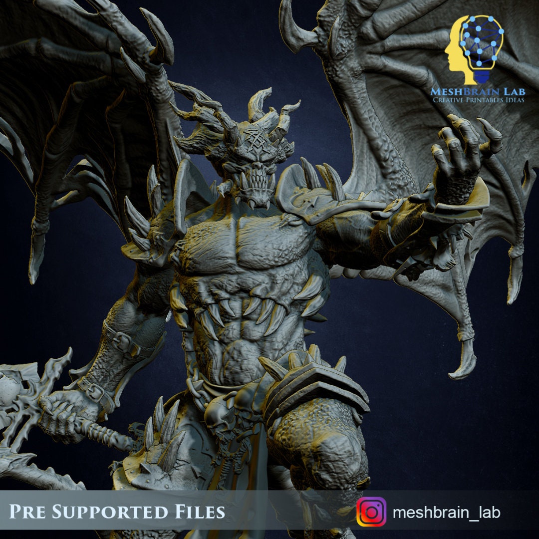 3D Printed Aamon Demon Lord of the Abyss Sci Fi / Fantasy - Etsy
