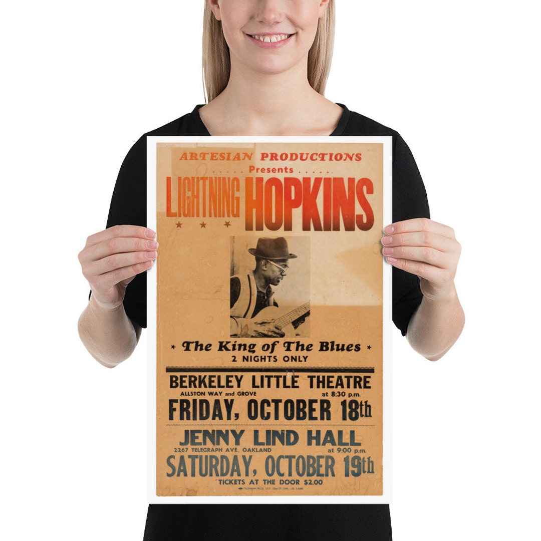 Lightnin Hopkins Blues Concert Poster - Etsy