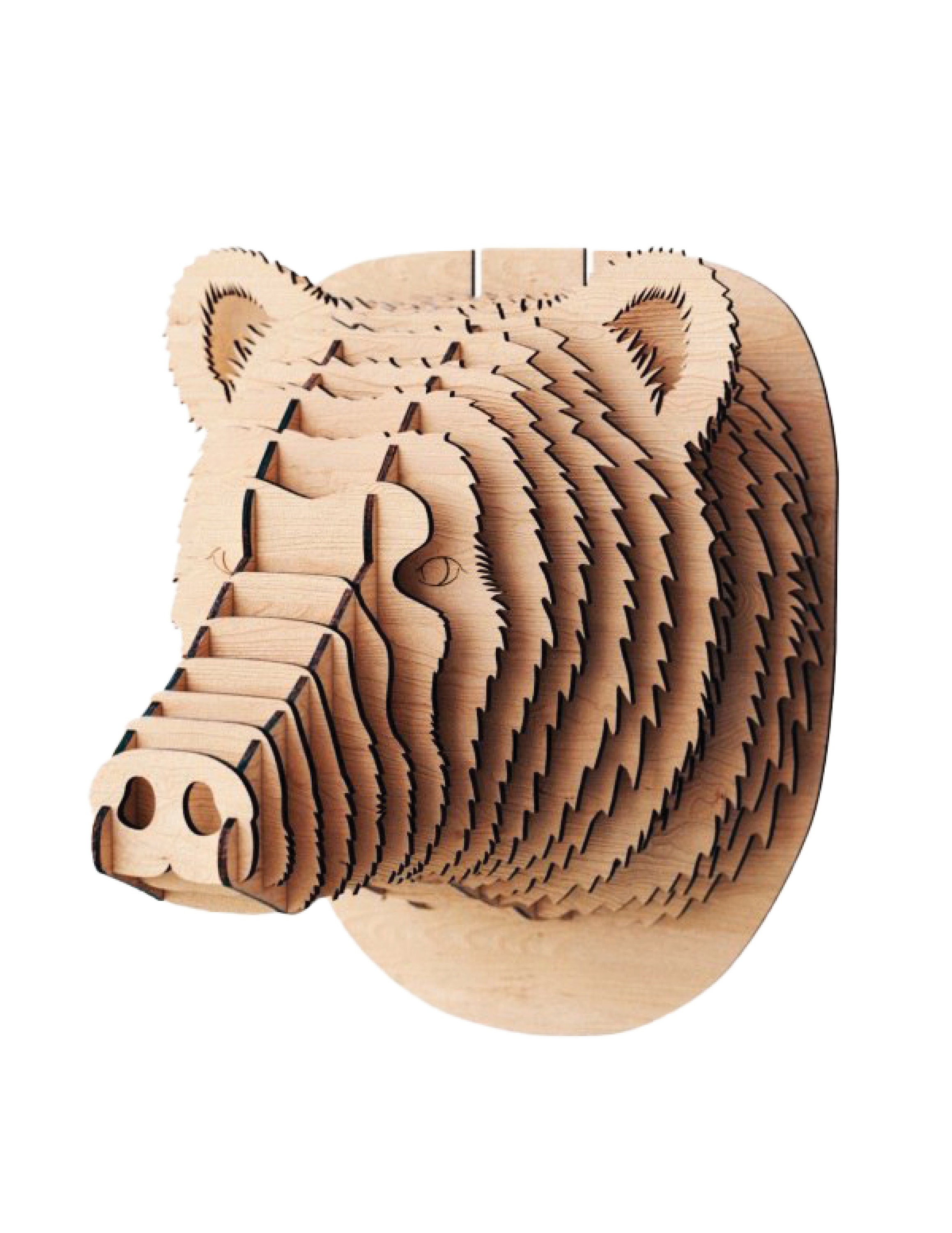 7 Animal Wall Decor Wooden SVG DXF 3D Puzzles Bundle for Cutting ...