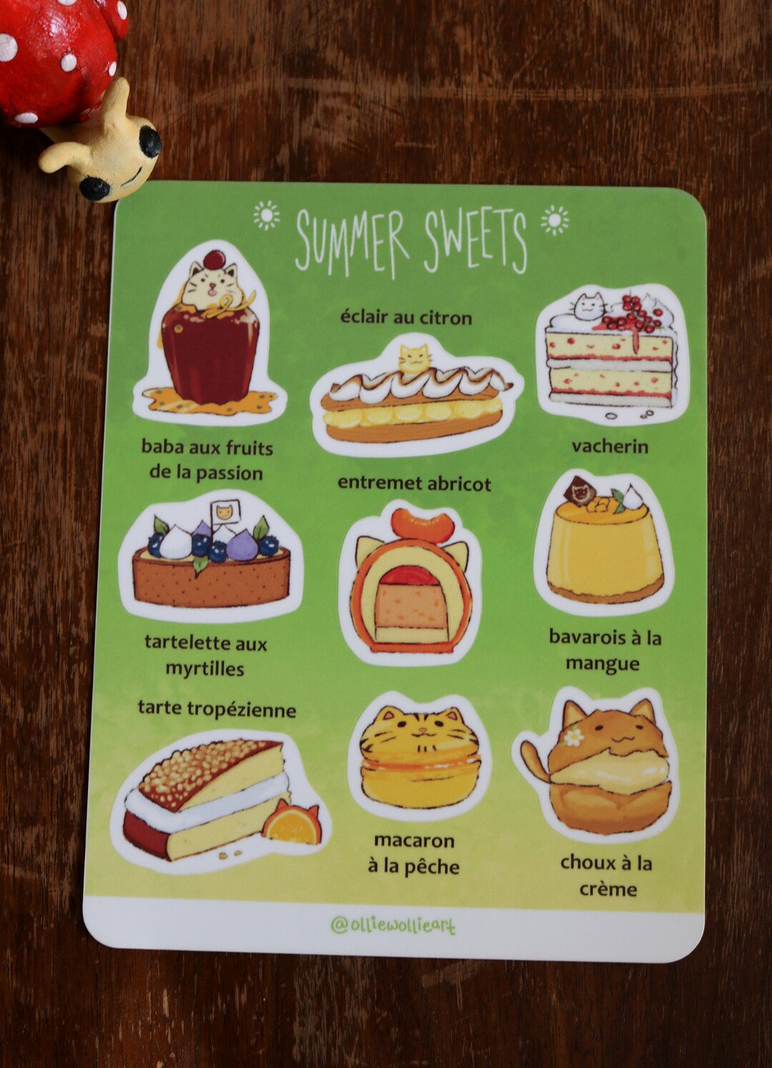 Seasonal Sweets - Glossy Sticker Sheet - Cute Themed Cafe Pastries ...